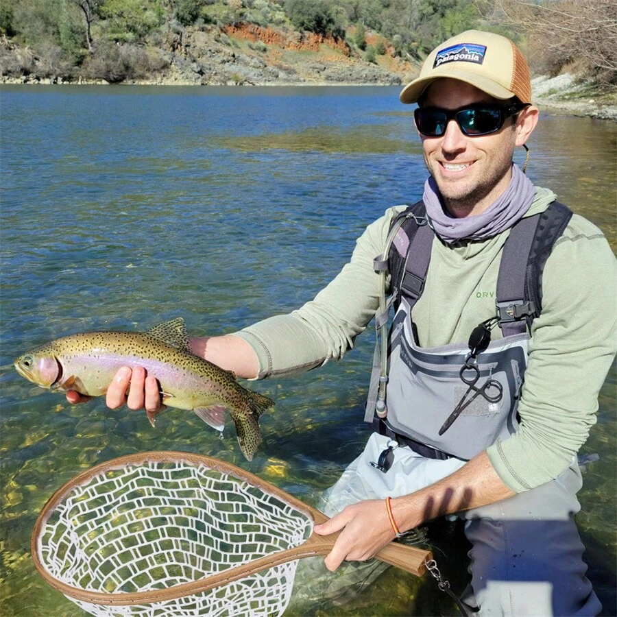 Fly Fishing Net Trout Net, Soft Mesh Fishing Net, Fish Landing Net With ...