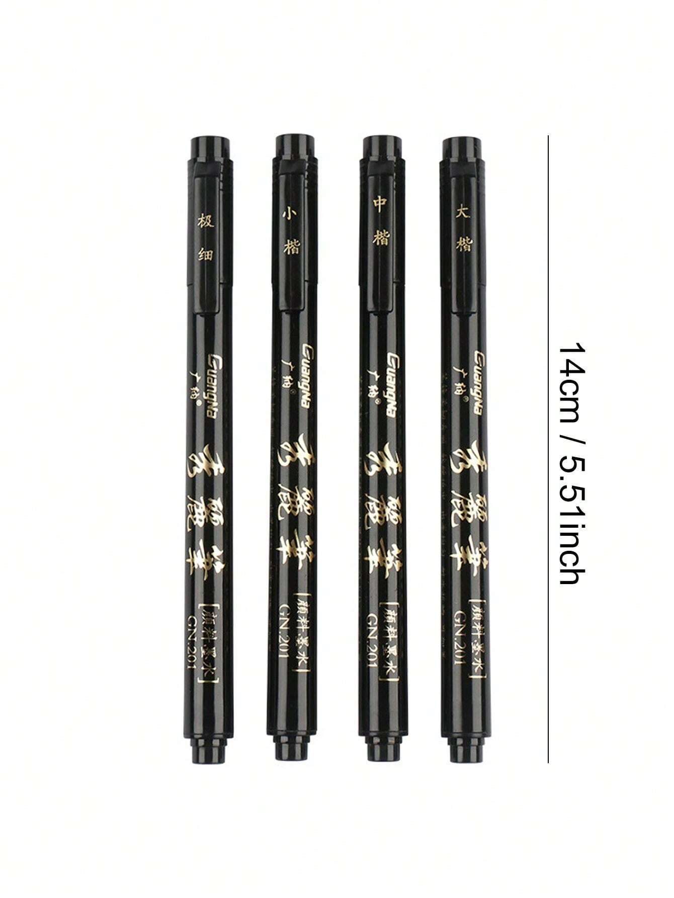 4 Size Hand Lettering Pens, Calligraphy Pens, Brush Markers Set, Soft ...