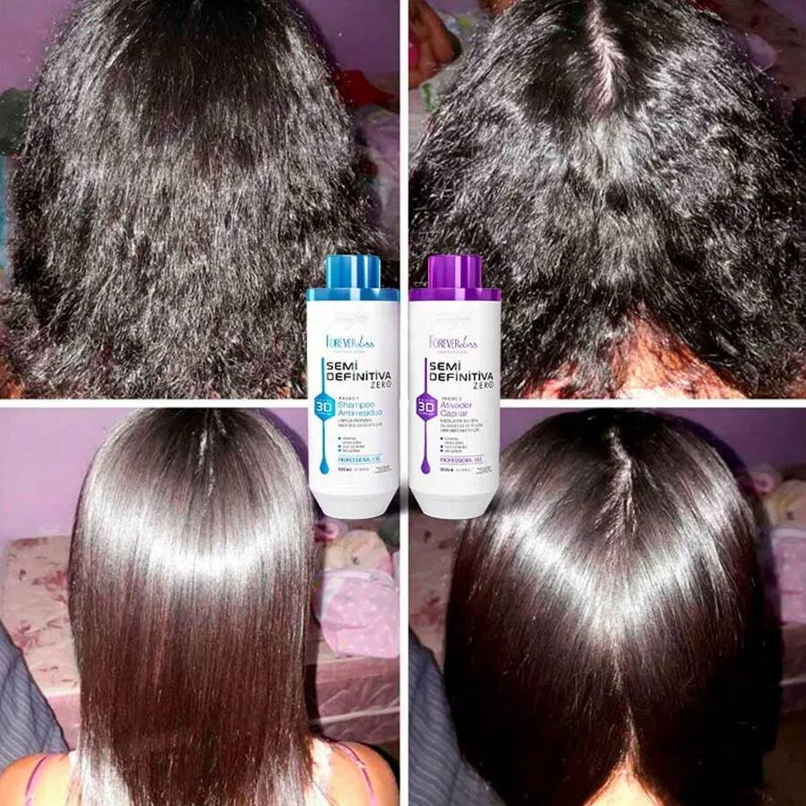 Kit Semi Definitiva 3D e AlinhaHair 4D Forever Liss 300ml | SHEIN Brasil