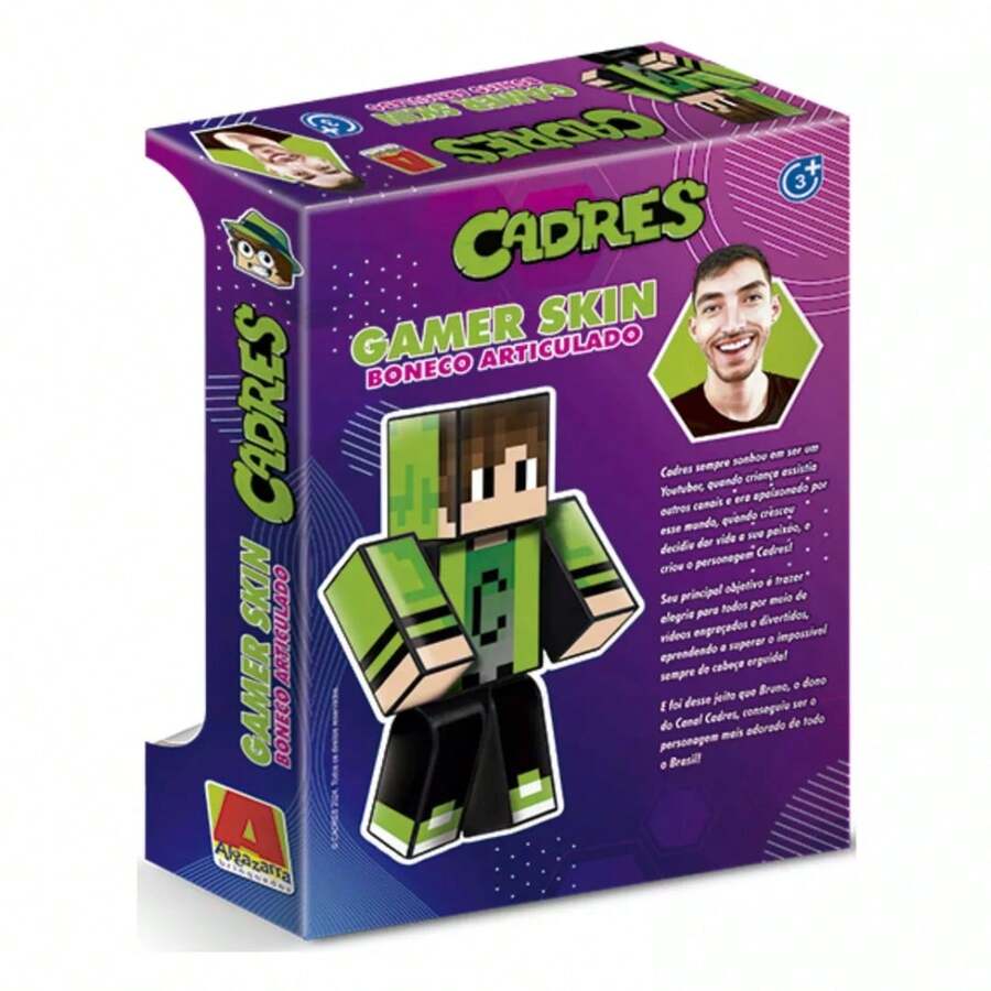 Boneco Cadres 25cm Youtuber Articulado Gamer Skin Stremears Algazarra 3 ...