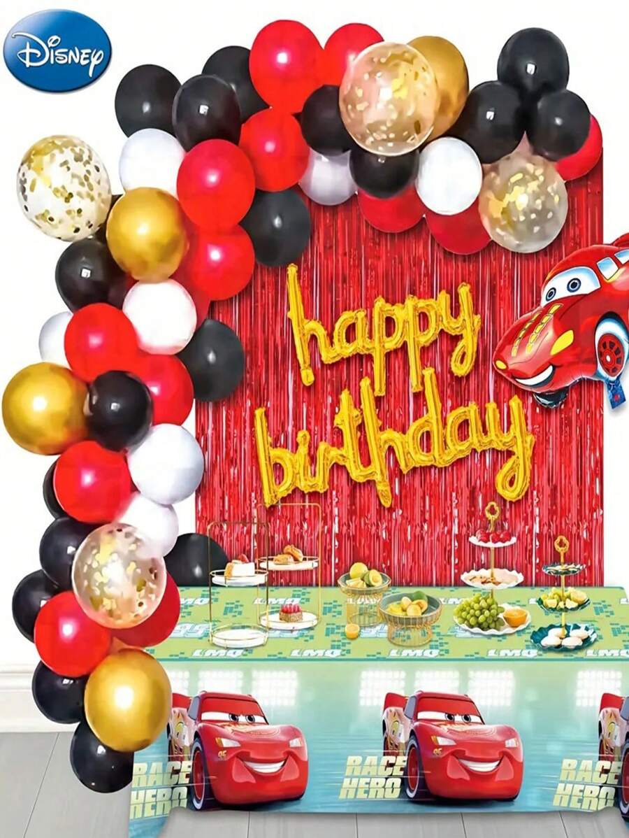 Disney 53PCS Disney Officially Licensed Cars Lightning McQueen Balloon ...