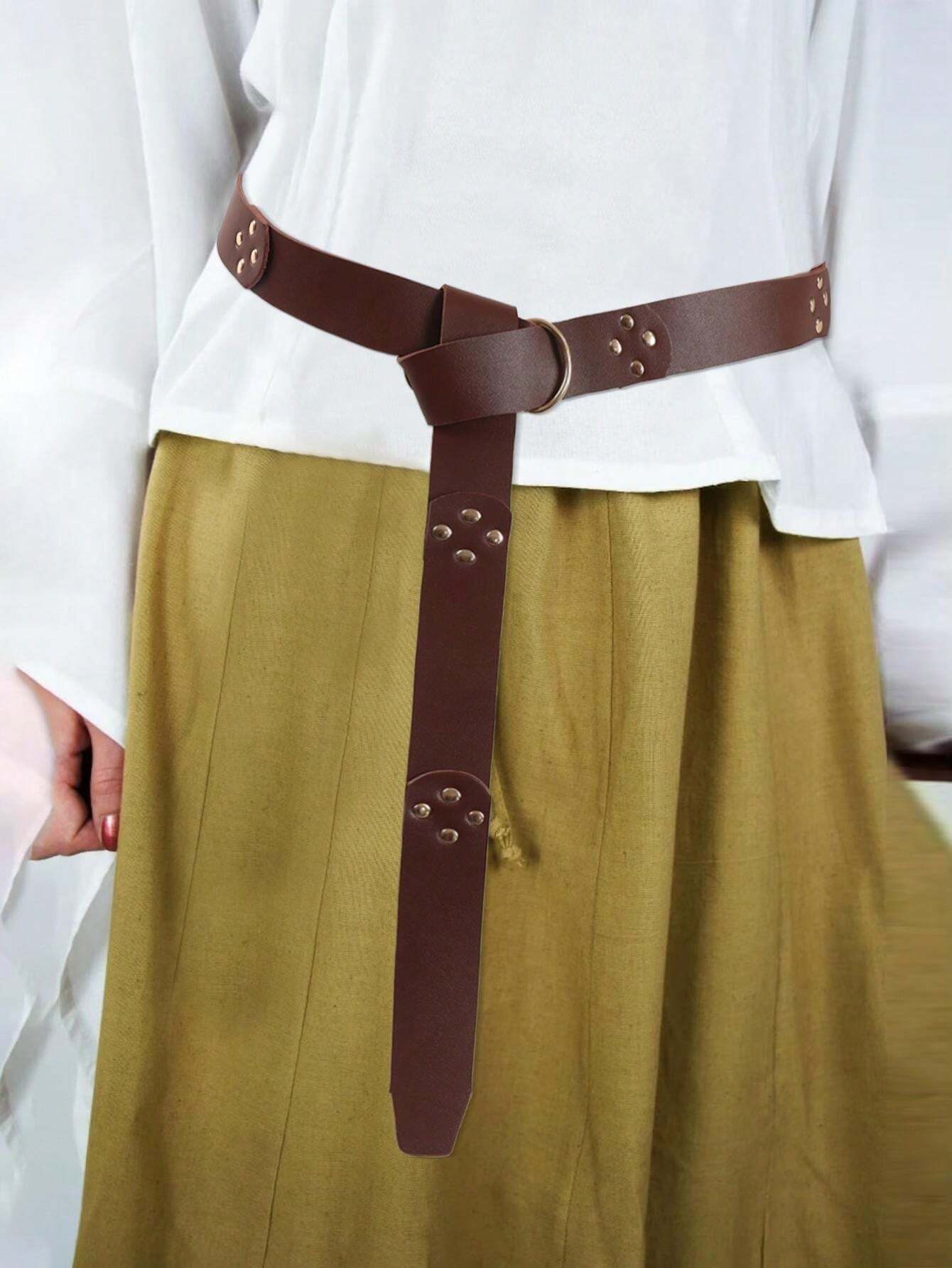 Viking Renaissance Belt Celtic Belt Men's Leather Medieval Waistband ...