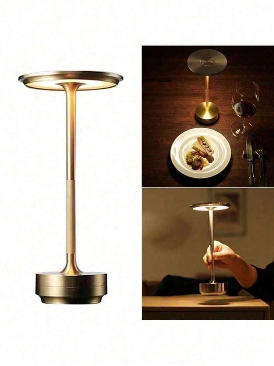 Modern LED Table Lamp Touch Dimmable USB Rechargeable Bar Night Light ...