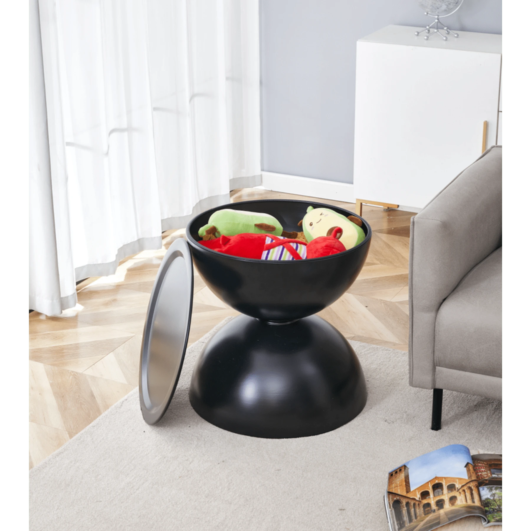 Coffee Round Tables With Storage & Movable Table Top | SHEIN USA