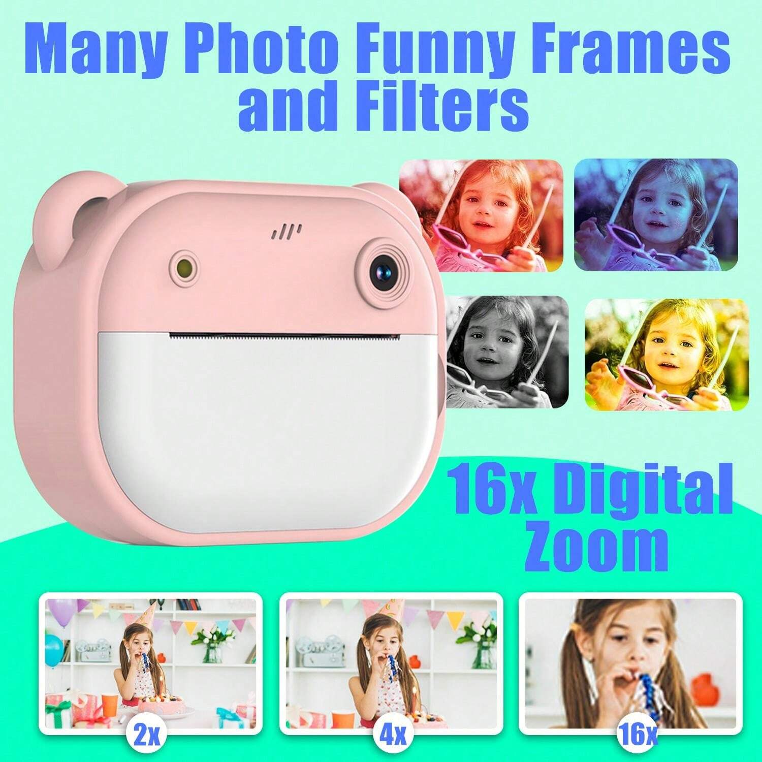Kids Camera Instant Print,Kids Video Camera Instant Print Camera For ...