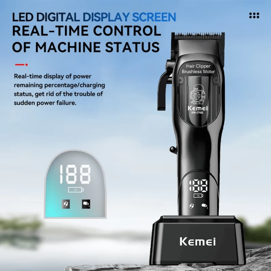 Kemei KEMEI Km-1766 Private Label Hair Trimmer Usb Pro Barber Machine ...