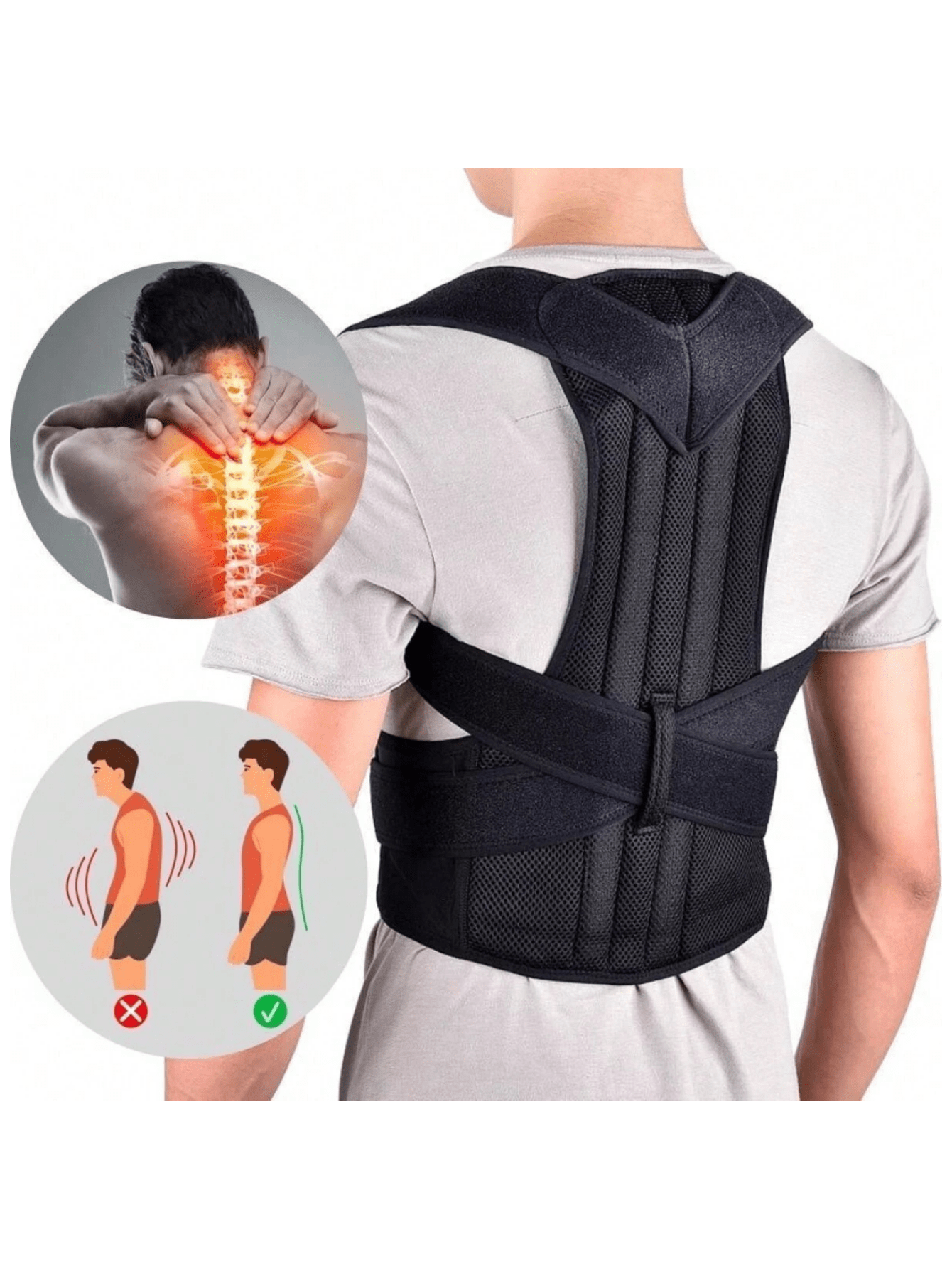 Unisex Invisible Posture Corrector, Back Straightener To Correct ...