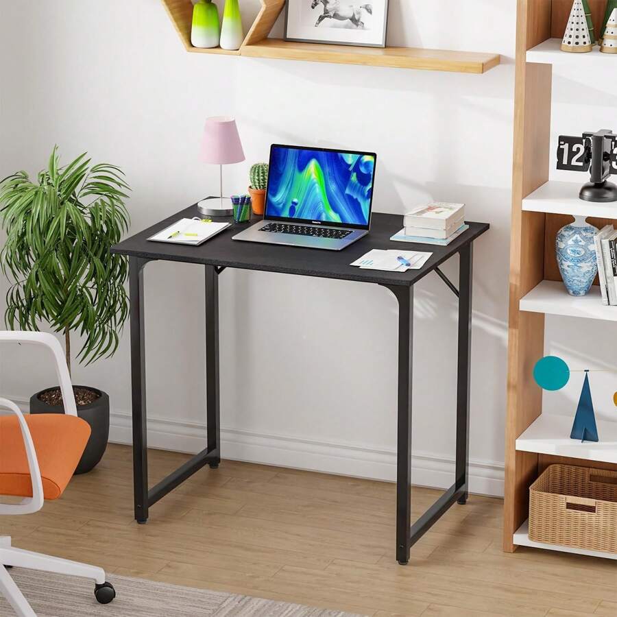 Modern Style Computer Desk 32-Inch Office Desk With Sleek Metal Frame ...