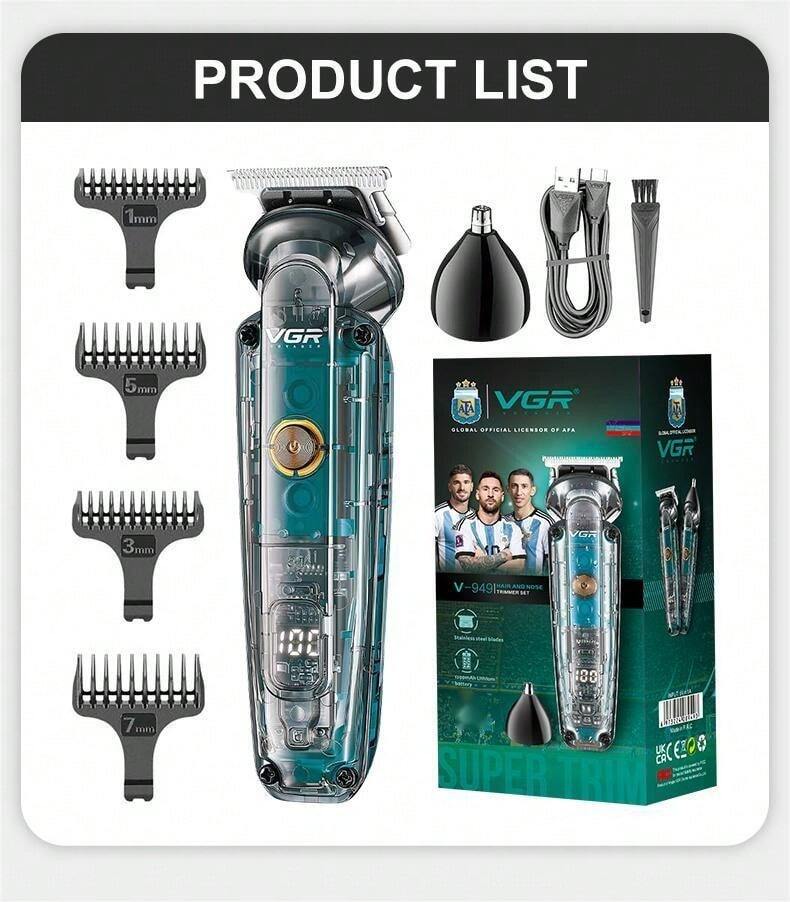 VGR Cortador de Cabelo Recarregável VGR Máquina de Cortar Cabelo Profissional Aparador de Cabelo ...