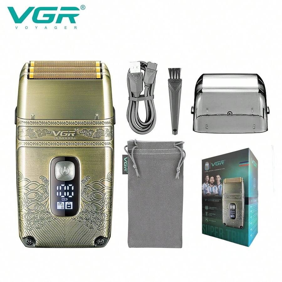 VGR VGR Shaving Machine Washable IPX6 Rechargeable Professional Electric Foil Shaver For Men V ...