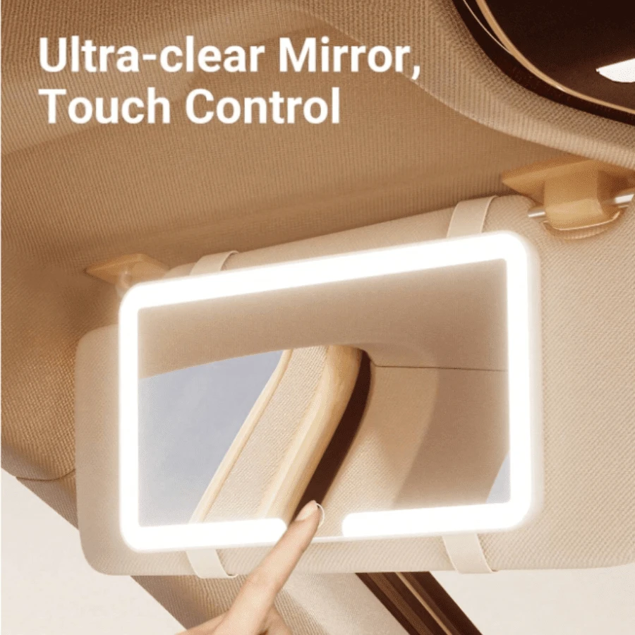 1pc Ultra Thin LED Car Makeup HD Mirror Sunshade Makeup Hanging Mirror ...