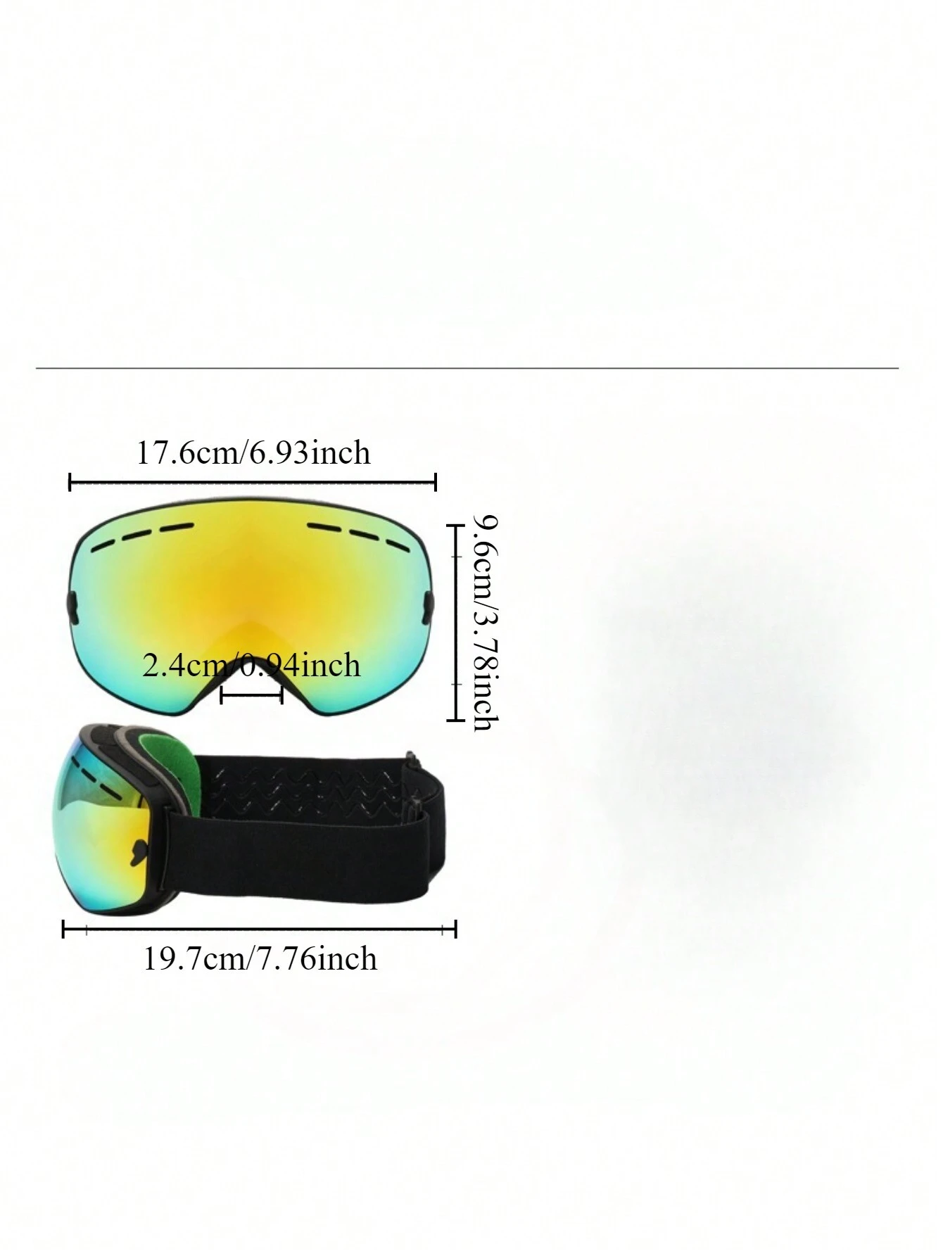 1pc Multicolor Outdoor Sports Goggles For Women, Anti-Fog Adult Ski ...