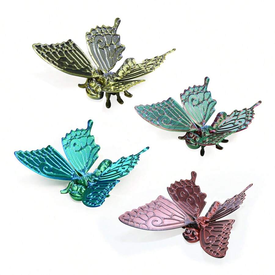3D Printed Small Butterfly Joint Movable One-Piece Free Swing Model ...