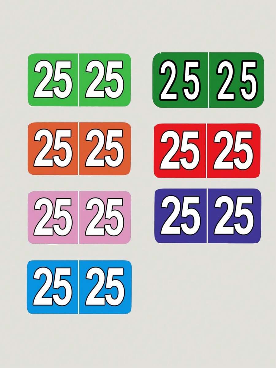 500pcs 2025 Stickers File Folder Year Labels 2025 Year Stickers Tab ...