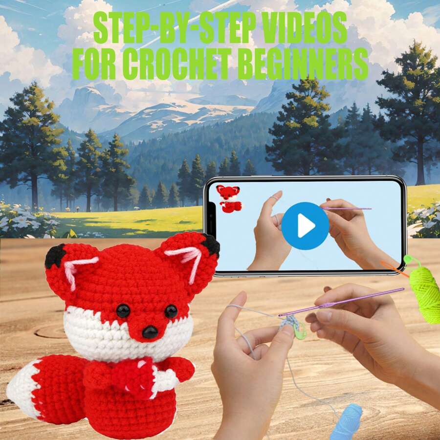 DIY Häkelset für Anfänger, Amigurumi Kuscheltier Pflanzen - Geschenk Tier Häkel Starter Set ...