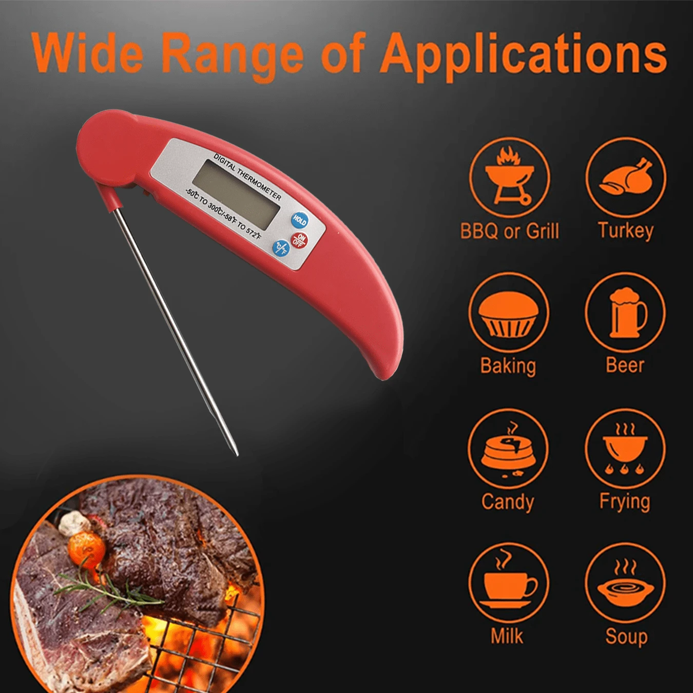 Kitchen Thermometers Measure Temperature Reliably And Accurately Oil ...
