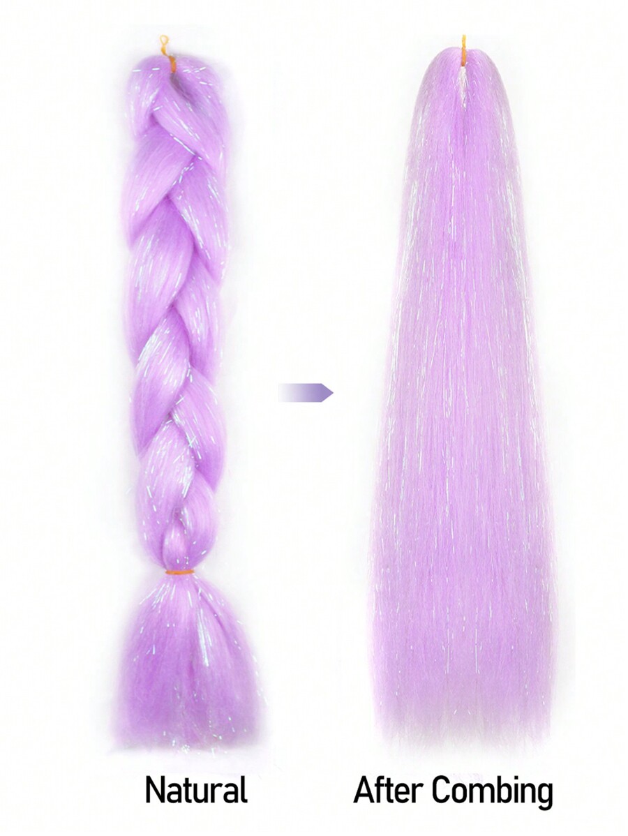 Tinsel Jumbo Braiding Hair With Shiny Sparkle Hair Ombre Braids Colored ...