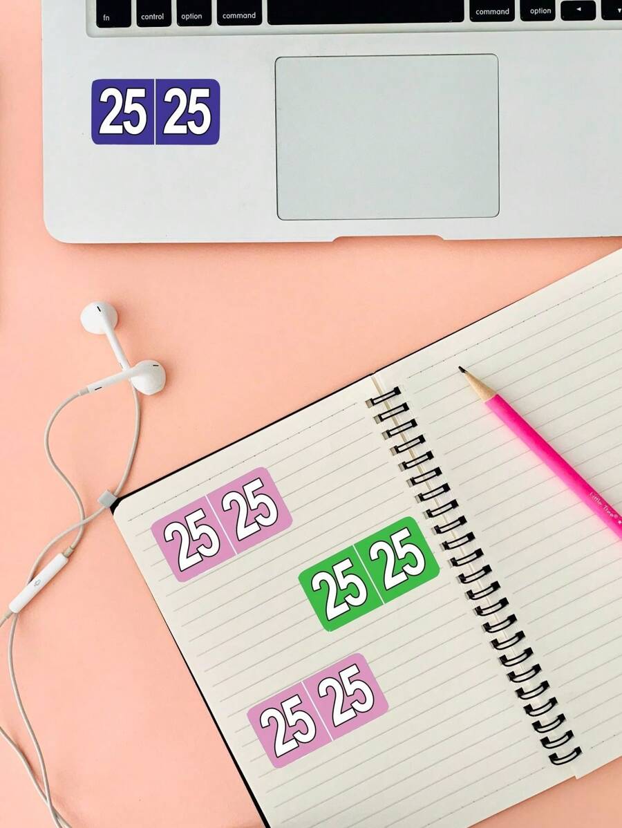 500pcs 2025 Mini Year Stickers File Folder Labels,Sticker Chart, End ...