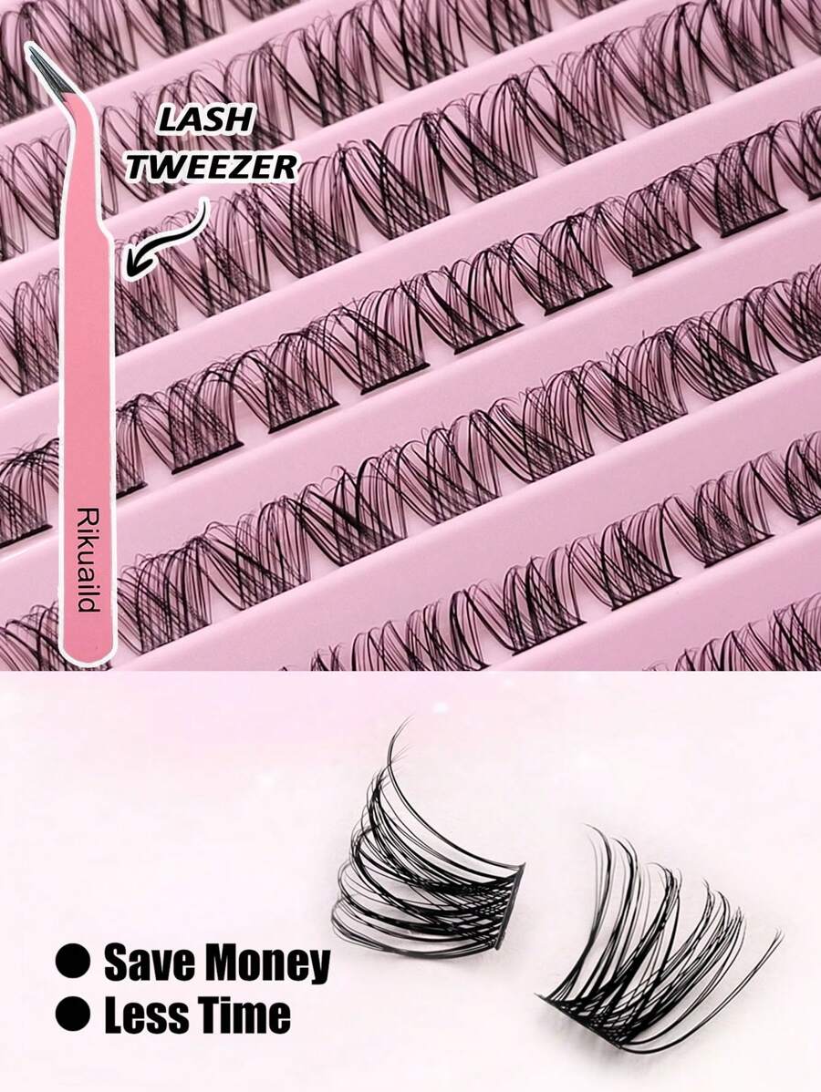 Lash Clusters Kit 110 Clusters 8-16mm Mix Length D Curl Thickness 0 ...