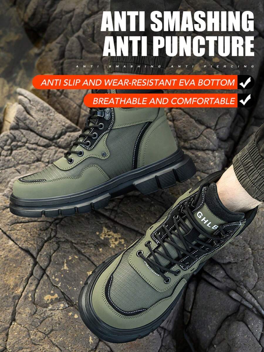 Steel Toe Sneakers For Men Safety Shoes Comfortable Puncture Proof Slip ...