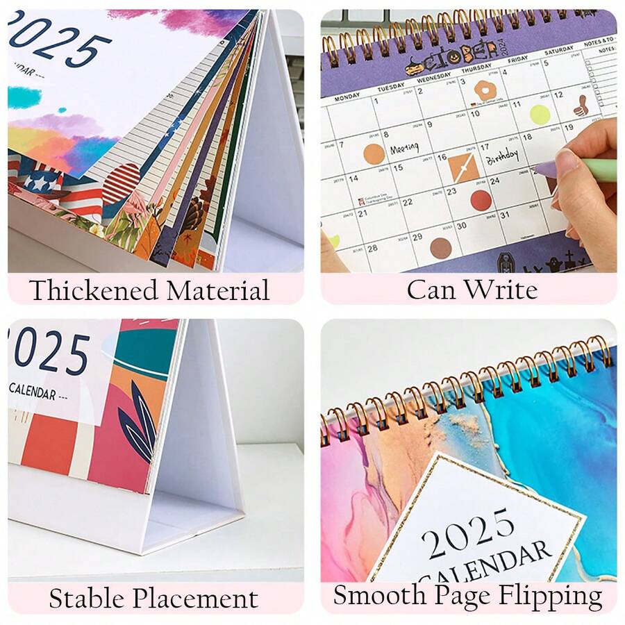 1pc Colored Handwritten Calendar. Comes With Stickers For Easy ...