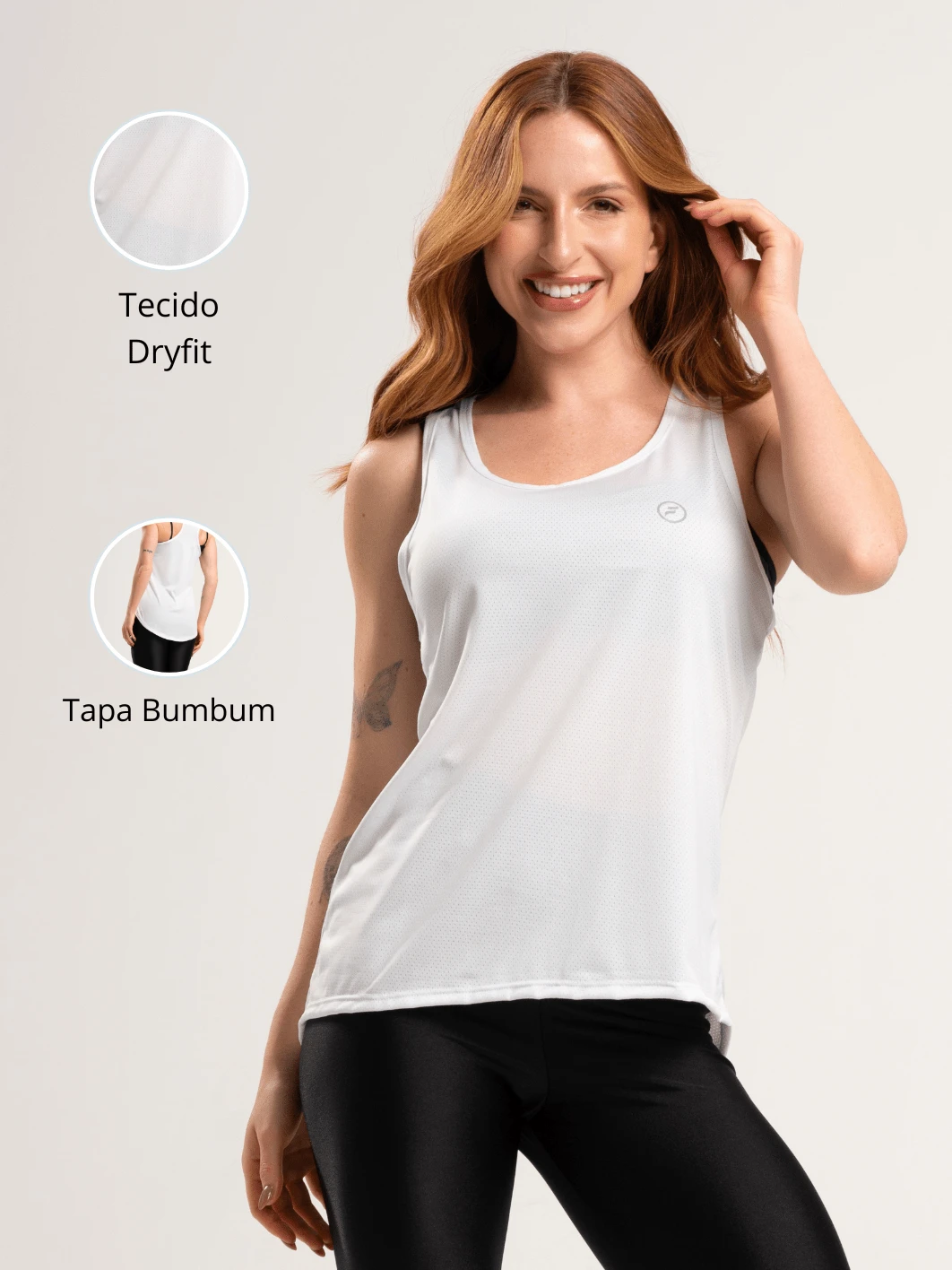 Kit With 2 Dry Fit Tank Tops For Women's Butt Covering Gym Sports ...