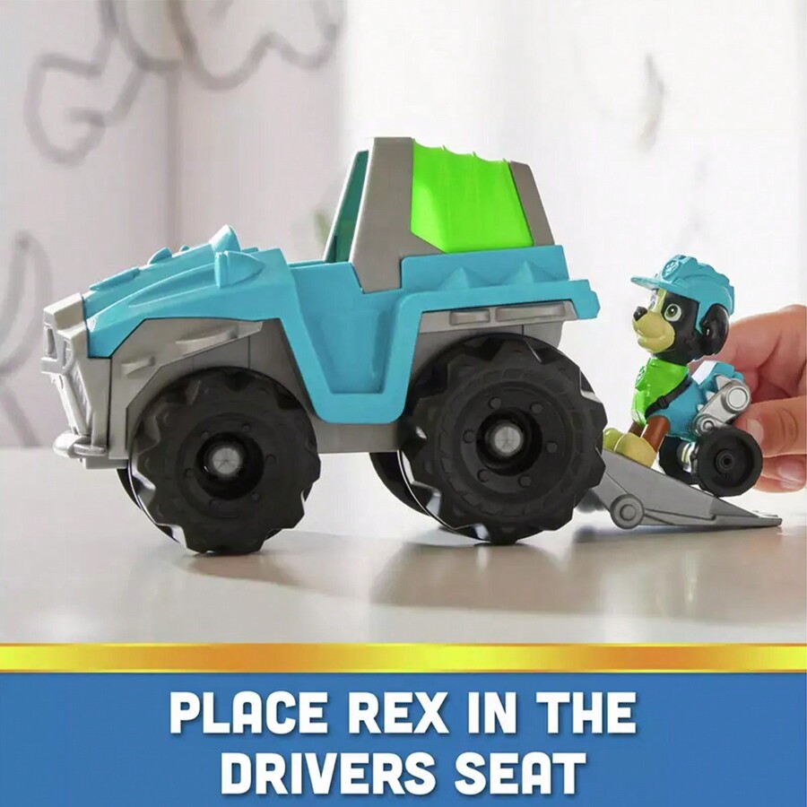 Paw Patrol Rex's Dinosaur Rescue Vehicle With Collectible Action Figure ...