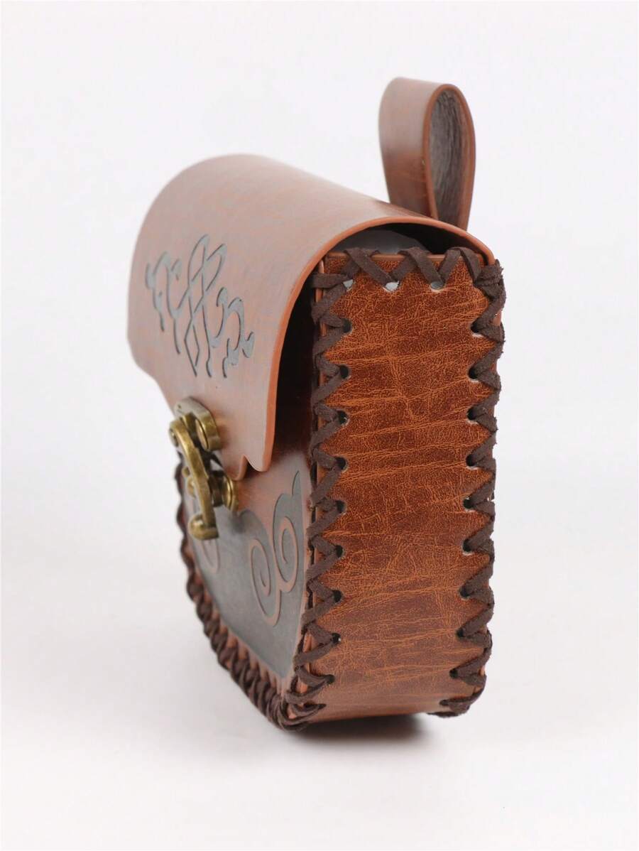 2pcs Brown PU Leather Medieval Knight Belt, Belt Bag For Renaissance ...
