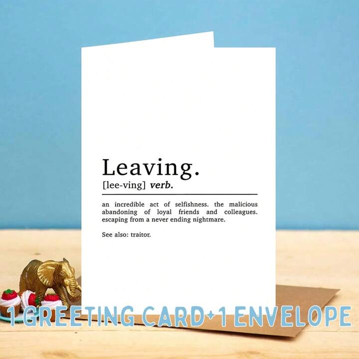 Work Bestie Definition Card Goodbye Coworker Colleague Friendship ...