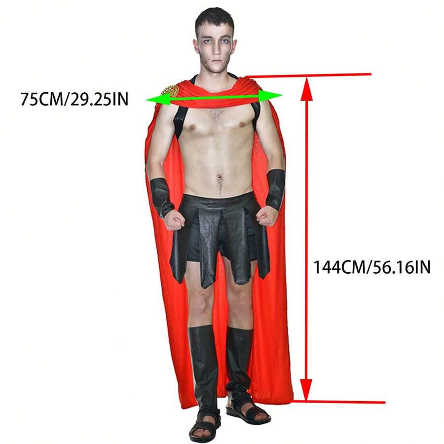 Men Roman Warrior Costume Cosplay Warrior Outfits For Adult Halloween ...
