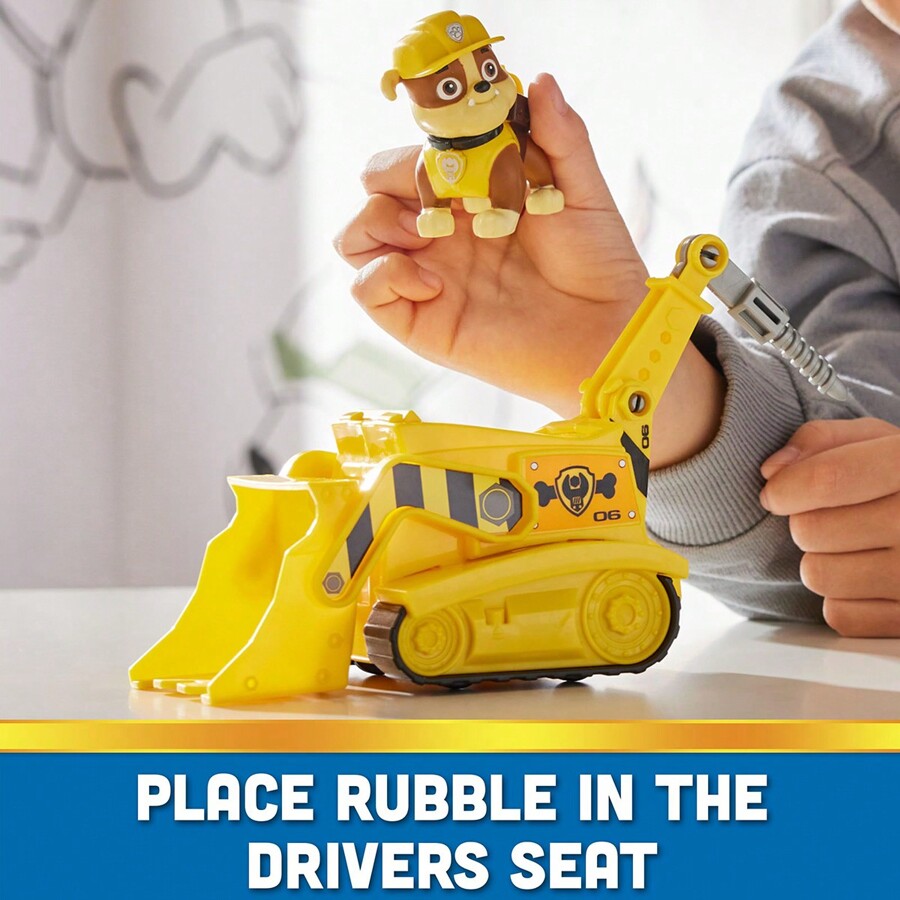 Paw Patrol Rubble's Bulldozer, Toy Vehicle With Collectible Action ...