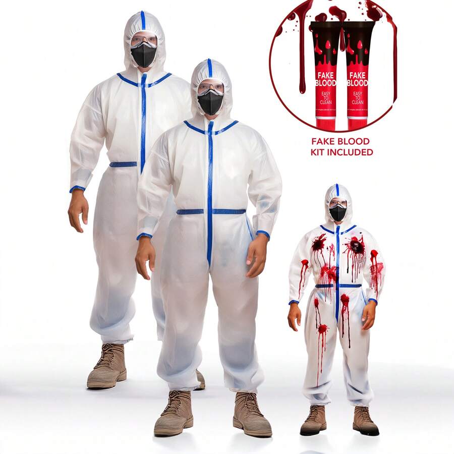 2 PACK - DIY Scary Biohazard Suit For Halloween Costumes - Includes ...
