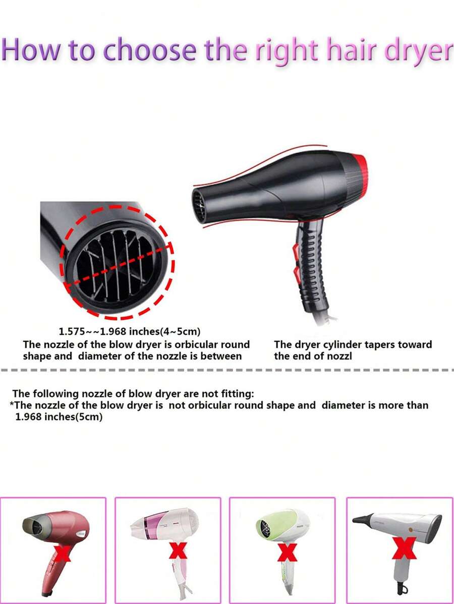 Universal Collapsible Hair Dryer Diffuser Attachment Lightweight