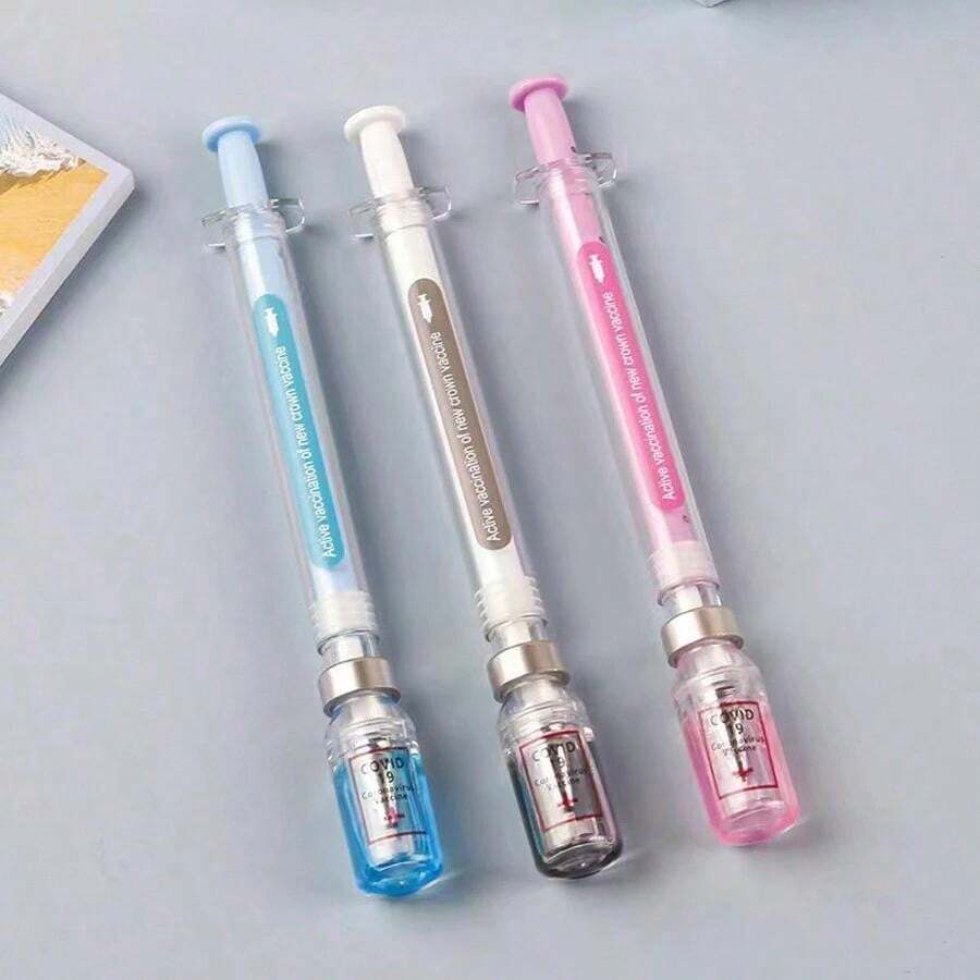 1pc Creative Needle Vaccine Signature Gel Pen Water Needle Syringe ...