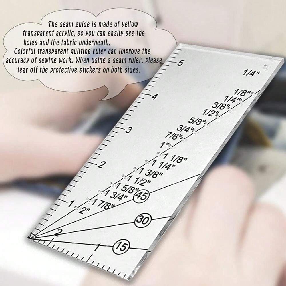 Seam Allowance Ruler And Magnetic Seam Guide For Sewing Machine ...