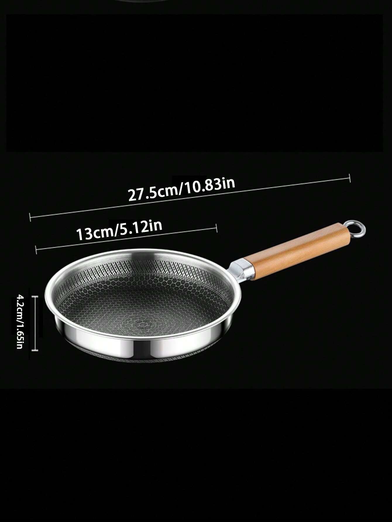 1pc 5.12"/6.3"/8.22 " Nonstick Frying Pan, With Lid,Fried Steak Fried ...