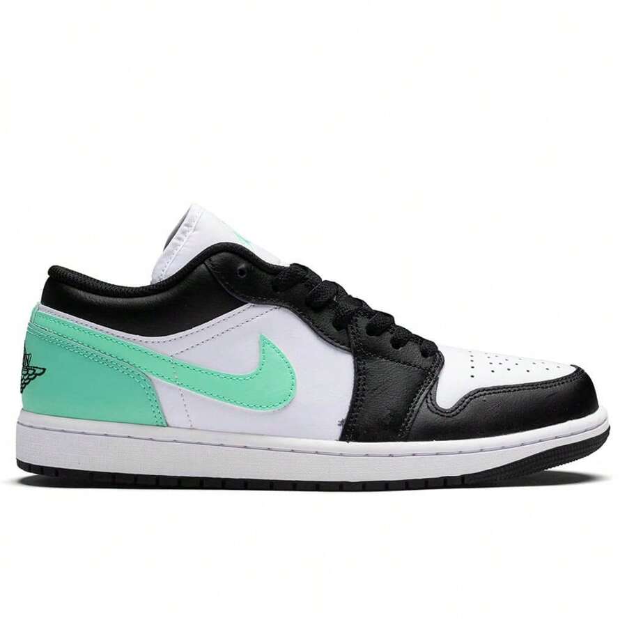Nike Air Jordan 1 Low Green Glow 553558-131 Men's Fashion Sneaker New ...