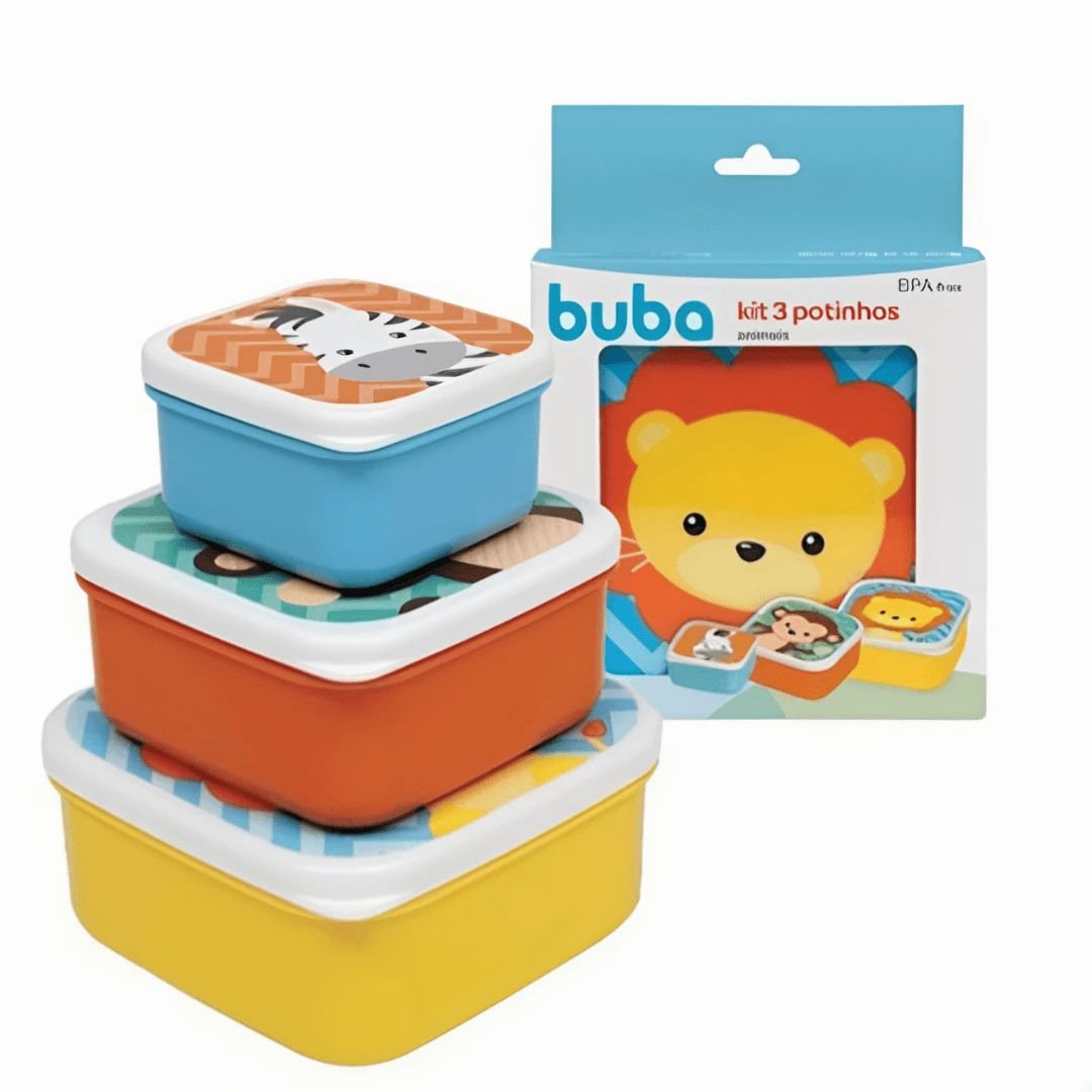 Kit 3 Potinhos Gumy Buba Lanchinhos Diferentes Tamanhos BUBA | SHEIN Brasil