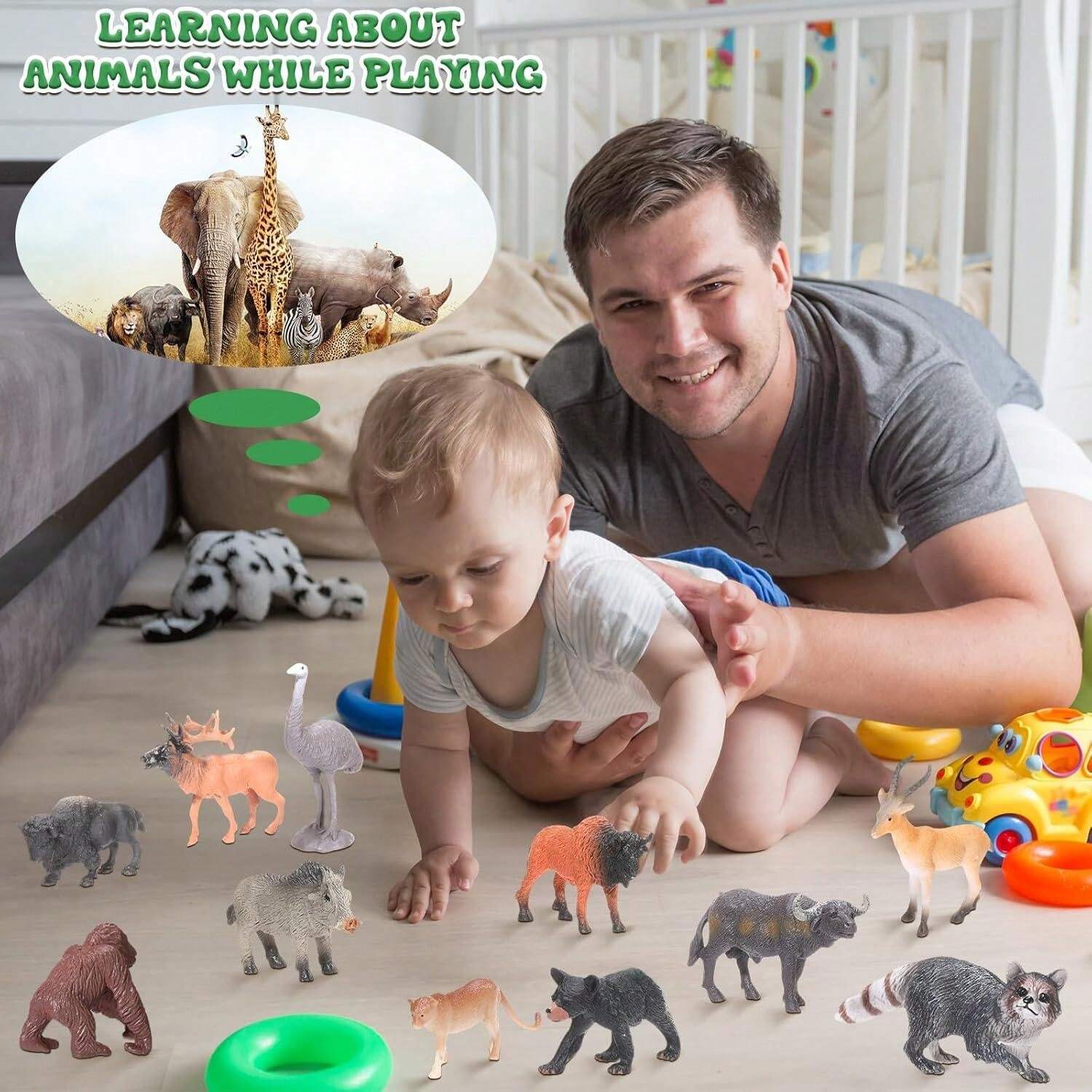 [Certified For Children] Forest Animals Figurines Woodland Animals ...