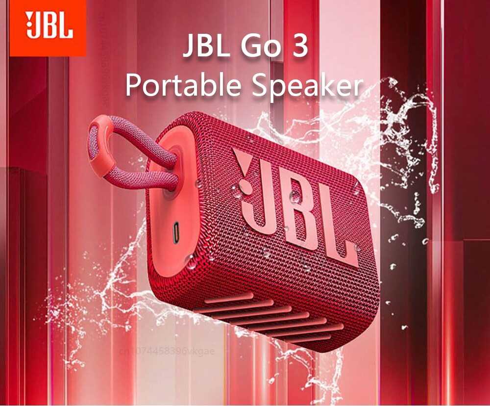 JBL Go 3 Bluetooth Speaker Powerful Bass Subwoofers Stereo Sound ...