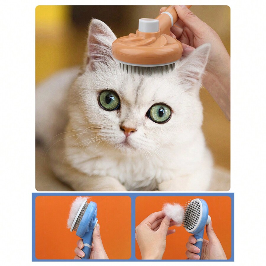 Self-Cleaning Pet Hair Remover For Dogs And Cats - Gentle Grooming And ...