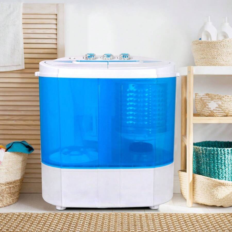 10lbs Mini Washing Machine Compact Machine Spin-Dry Laundry Washer And ...