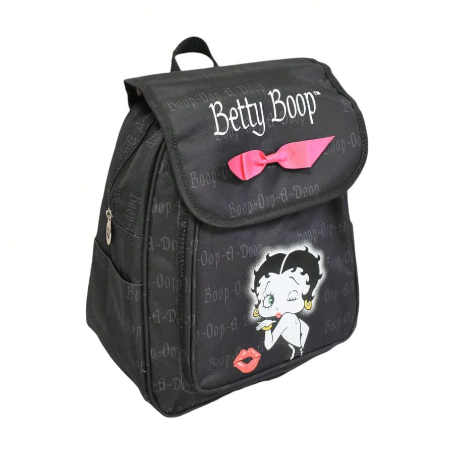 Betty Boop Betty Boop Standard Backpack With Bow Accent And Colorful ...