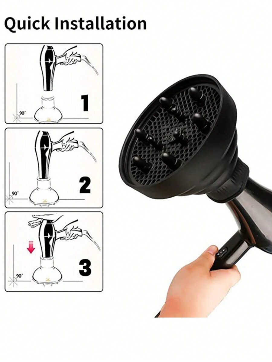 Universal Collapsible Hair Dryer Diffuser Attachment- Lightweight ...