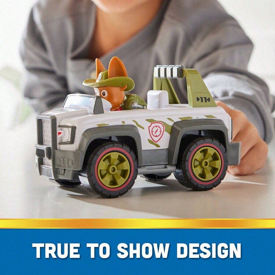 Paw Patrol Tracker's Jungle Cruiser Vehicle With Collectible Figure ...