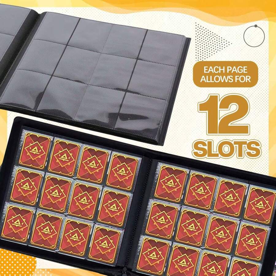 12-Pocket Card Binder, Ringless Side Loading Card Holder Album, Holds ...