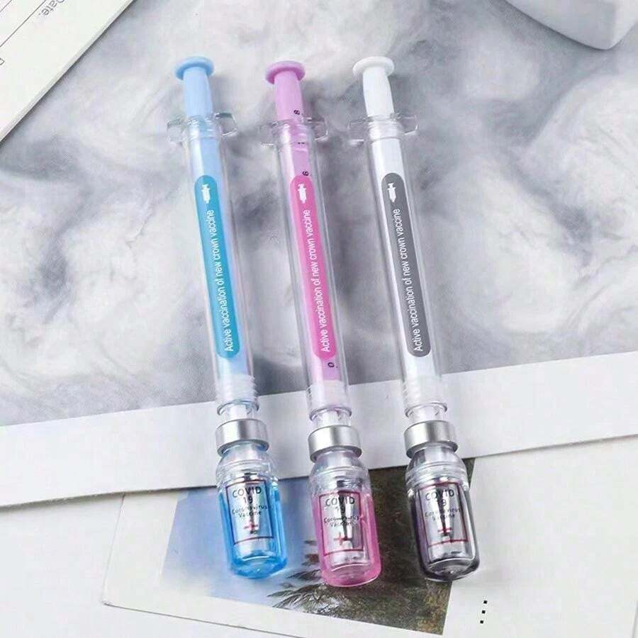 1pc Creative Needle Vaccine Signature Gel Pen Water Needle Syringe ...