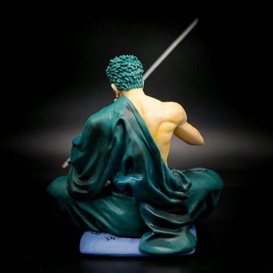 Anime Figurines Of One Piece Characters: 1) Zoro Santoryu Sitting Pose ...