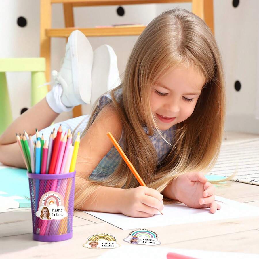 Customized Cloud Stickers With Children's Big Head Photos And Names ...