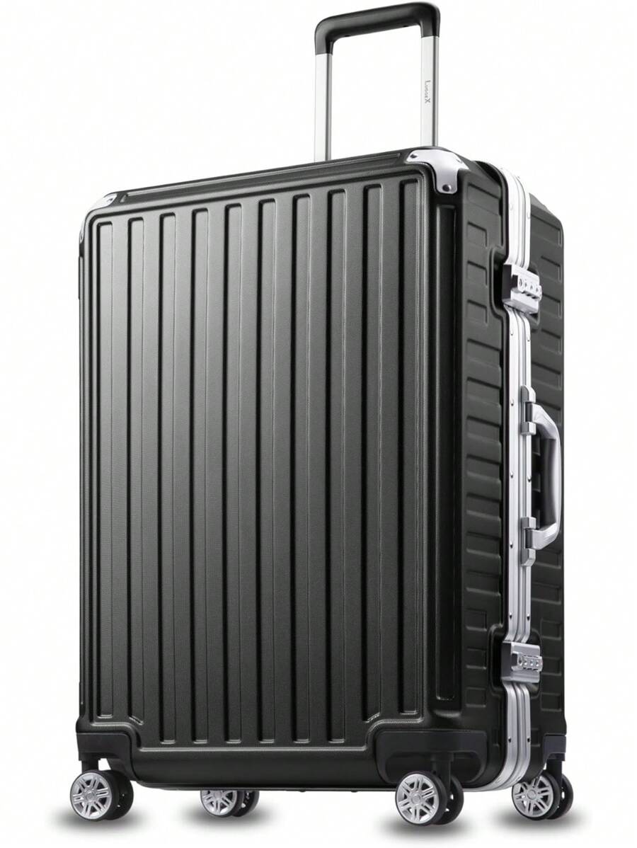 LUGGEX 26 Inch Luggage With Aluminum Frame, 72L Polycarbonate ...